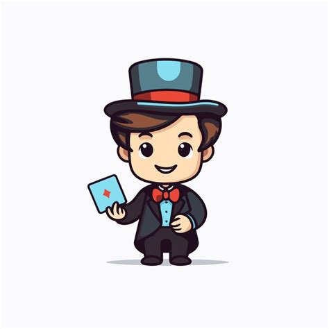 Premium Vector Cute Magician Cartoon Mascot Vector Design Mascot