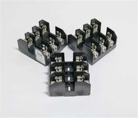 Littelfuse Lj60030 3c Lot Of 3 600v 30 Amp 3 Position Fuse Blocks