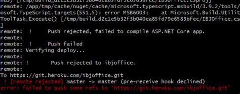 C Remote Rejected Master Master Pre Receive Hook Declined Error Failed To Push Some