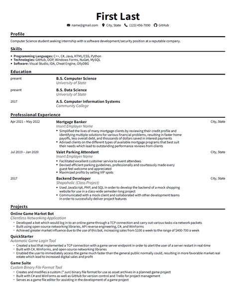 Undergrad Seeking Help Writing A Resume For Entry Levelinternship
