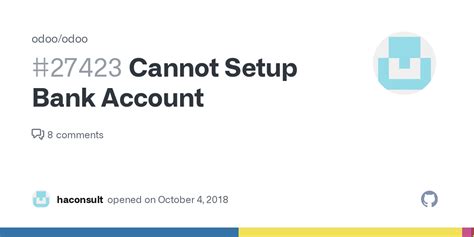 Cannot Setup Bank Account · Issue 27423 · Odooodoo · Github