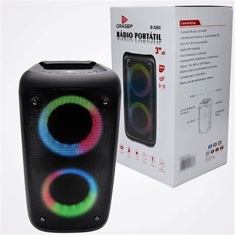 Caixa De Som Bluetooth 20w Grasep D 3203 Knup