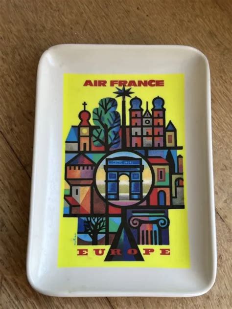 ANCIEN CENDRIER VIDE Poche Plastique Europe Air France Vintage Ashtray