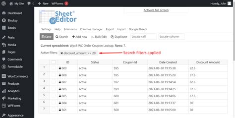 Bulk Edit Custom Tables On Wordpress Admin Dashboard Wp Sheet Editor
