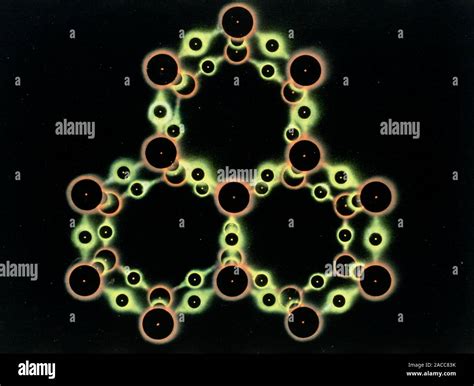 Ice Image Of Artwork Of The Hexagonal Crystal Structure Of Solid Water Ice The Atoms