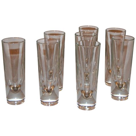 Set 12 Blown Bubble Glass Mid Century Modern Drinking Glasses Glassware