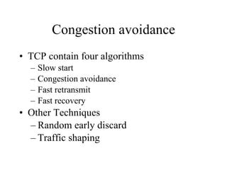 Tcp Congestion Avoidance PPT