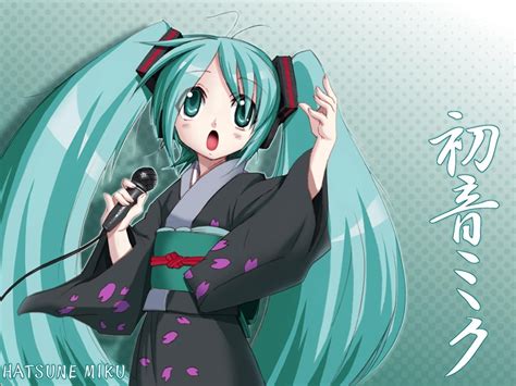 750661 Hatsune Miku Vocaloid Microphone Hair Rare Gallery Hd Wallpapers