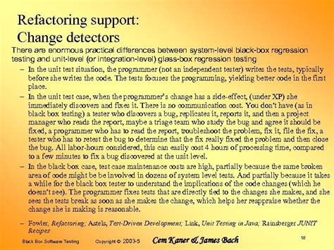 black box software testing spring 2005 regression testing