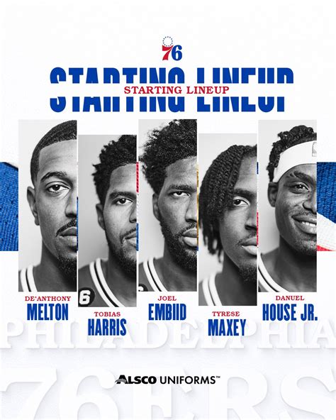 Philadelphia 76ers On Twitter Tonights Starting Five 🔔