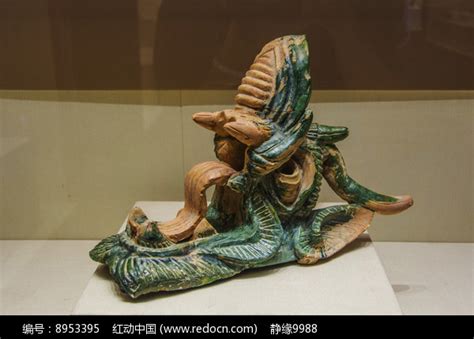 西夏文物绿琉璃屋脊兽高清图片下载 红动中国