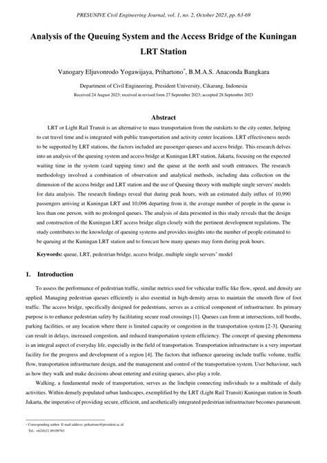 pdf analysis of the queuing system and the access bridge of the