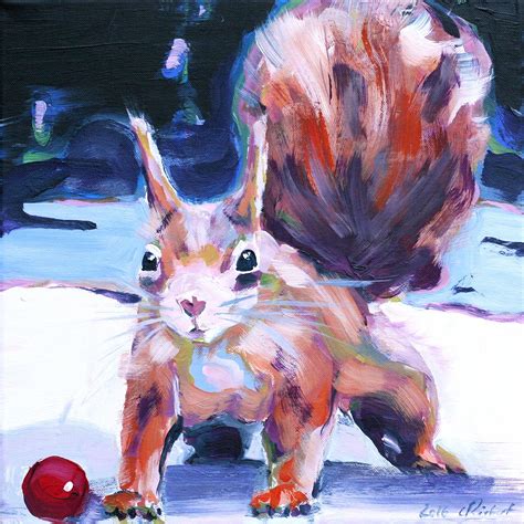 Eichhörnchen Squirrel Malerei Painting Kunstproduktion Idee
