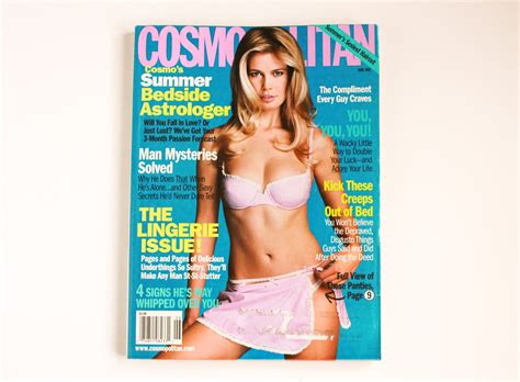 Vintage Cosmopolitan Magazine June 2001 Featuring Claudia Schiffer