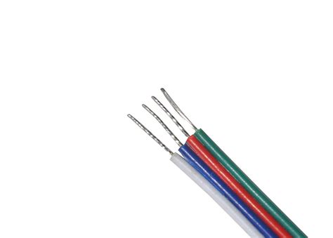 Провод RGB 4pin 22AWG 10cm луженый - 2656