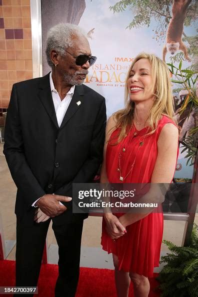 Narrator Morgan Freeman And Mireya Mayor Seen At Warner Bros News
