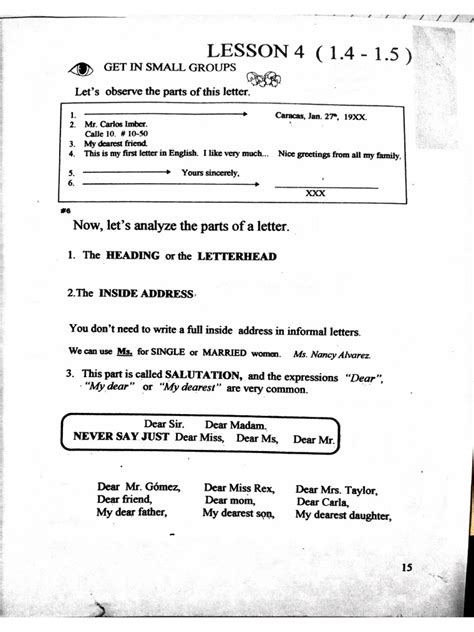 Parámetros Para Elaborar Una Carta En Ingles Formal Pdf