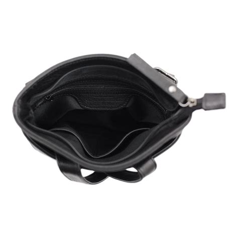 Bolso Bandolera En Cuero Negro Fantini Pelletteria