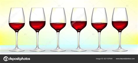 Six Vector Red Wine Glasses Stock Vector By YAY Images 621157640