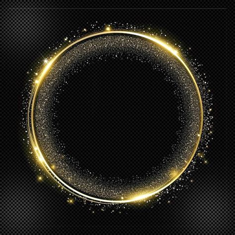 Premium PSD Magic Particle Circular Sparkles Transparent Background