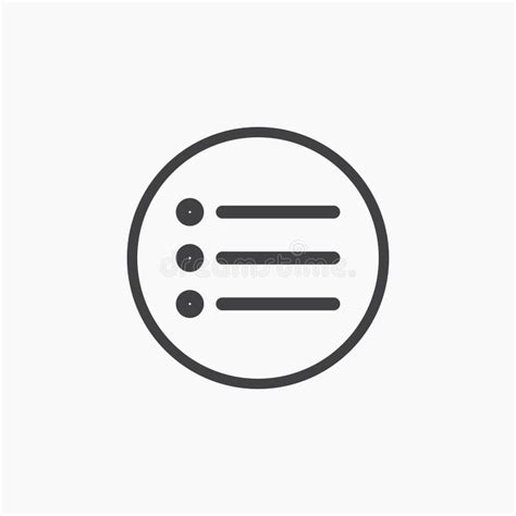 Menuline In Thin Line Black Color Flat Simple Vector Symbols Illustration Stock Vector