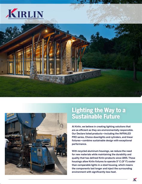 Sustainability Brochure Kirlin Lighting