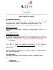 SkillsUSA Computer Programming Contest Guidelines Requirements
