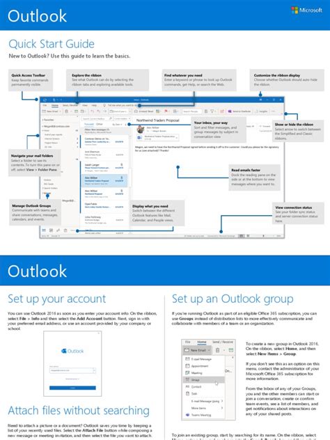 Outlook Quick Start Guide | PDF | Microsoft Outlook | Office 365