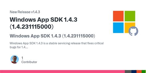 Windows App Sdk 1 4 3 릴리스 📤 정보 공유 닷넷데브