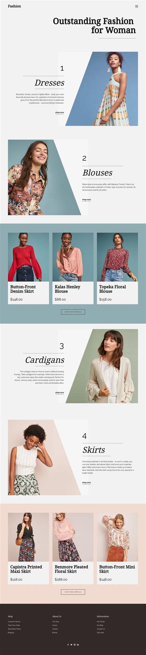 Fashion For Woman CSS Template By Nicepage