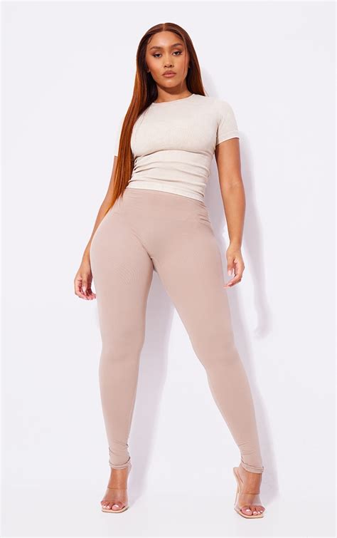 Shape Taupe Stretch Seamless Leggings Shape Prettylittlething Aus