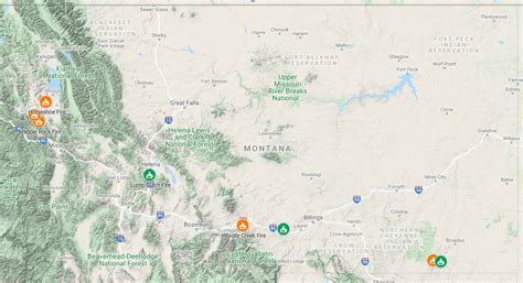 Montana Fire Map Locations