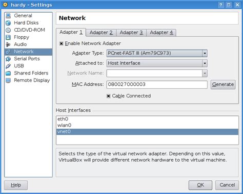 Tolaris Using Host Networking And NAT With VirtualBox