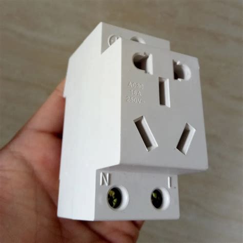 35mm Din Rail Mount Ac Power Ac30 Modular Socket 16a 250v Ac Socket
