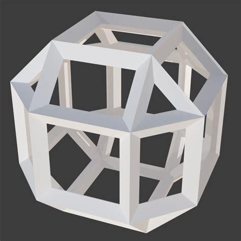 3d Beveled Cube Wireframe Turbosquid 1490323
