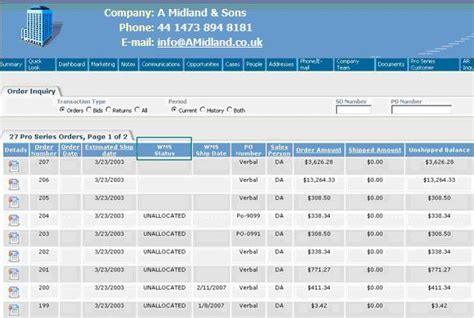 Displaying Order Status Of Wms In Crm Sage Crm Tips Tricks And