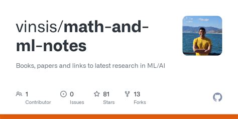 Github Vinsismath And Ml Notes Books Papers And Links To Latest