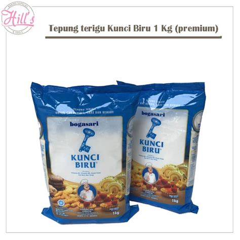 Jual TEPUNG TERIGU KUNCI BIRU 1 Kg PREMIUM BOGASARI PROTEIN