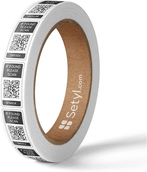 Setyl It Asset Labels 100 Pack Black Durable Qr Code Asset Tags For
