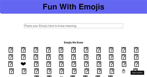 Emoji App Codesandbox