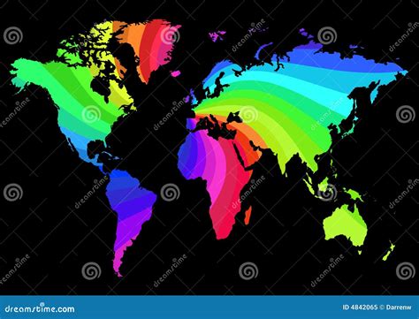 Rainbow Map Stock Illustration Illustration Of Colors 4842065