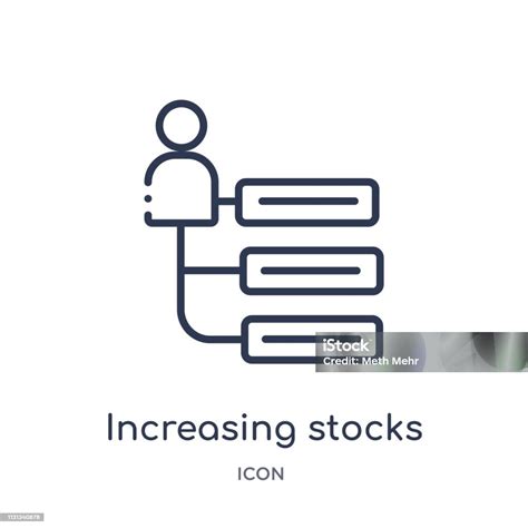 Linear Increasing Stocks Icon From Business And Analytics Outline Collection Thin Line