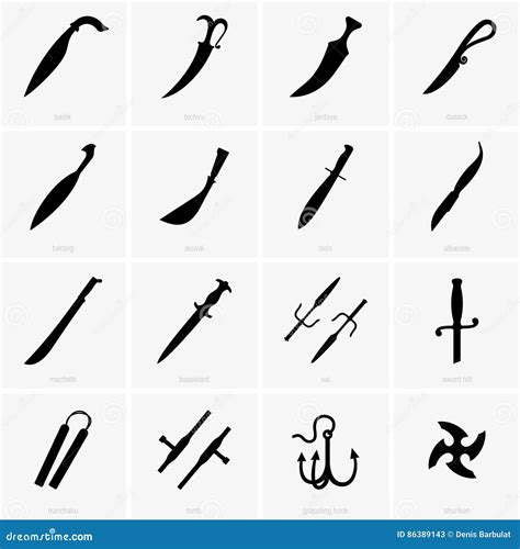 Barong Machete Flat Design Vector Illustration Isolated On White