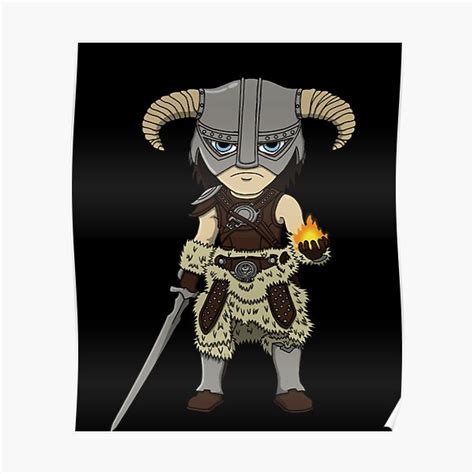 Chibi Dovahkiin Poster By Geempah Redbubble