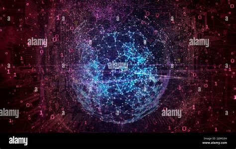 Digital Globe Full Of Data With Zero Ones Flow From It Connectivity