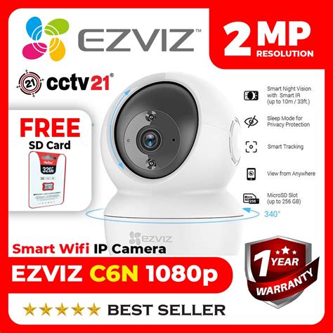 Jual Ezviz C6n Smart Wifi Pan 355 Derajat Tilt 90 Derajat Ip Camera