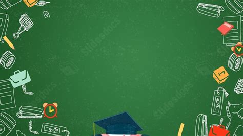 Blackboard Doodle Green Doctor Hat Chalk Education Powerpoint Background For Free Download