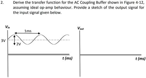 Solved 2 Derive The Transfer Function For The Ac Coupling Buffer Shown In Figure 4 12 Assuming
