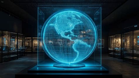 Digital Representation Of Earth Surrounded By Connected Lines Representing Global Network