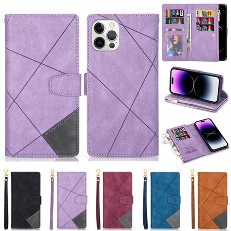 Wallet Multi Card Zipper Flip Leather Case For Iphone 14 Pro Max 13 Pro Max 12 11 8 7 Samsung